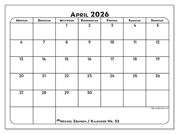 Michel Zbinden Kalender