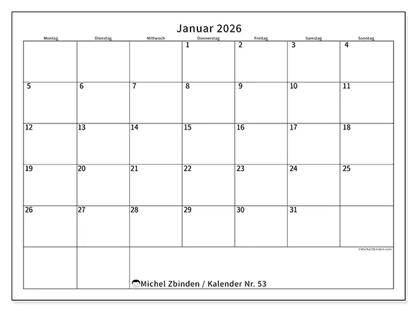 Michel Zbinden Kalender