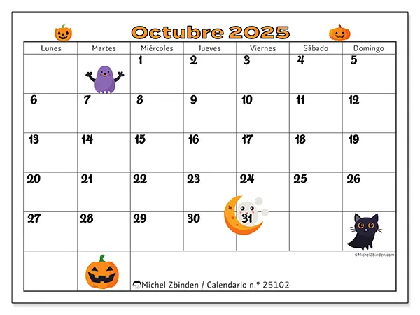 Página Para Colorear Del Calendario De Octubre