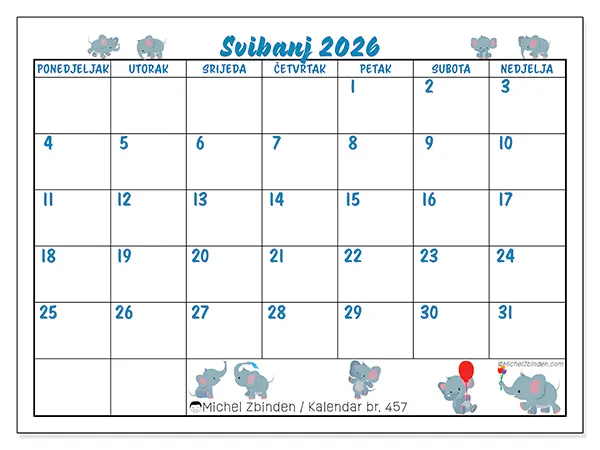Kalendari svibanj 2026 | Michel Zbinden